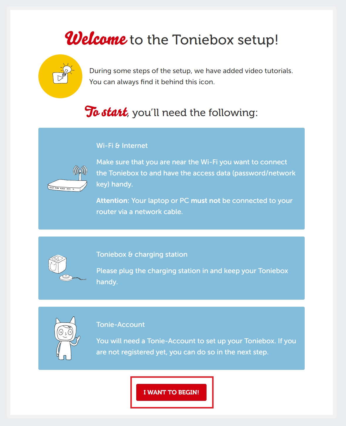 How do I set up a Toniebox 1? – tonies® Support