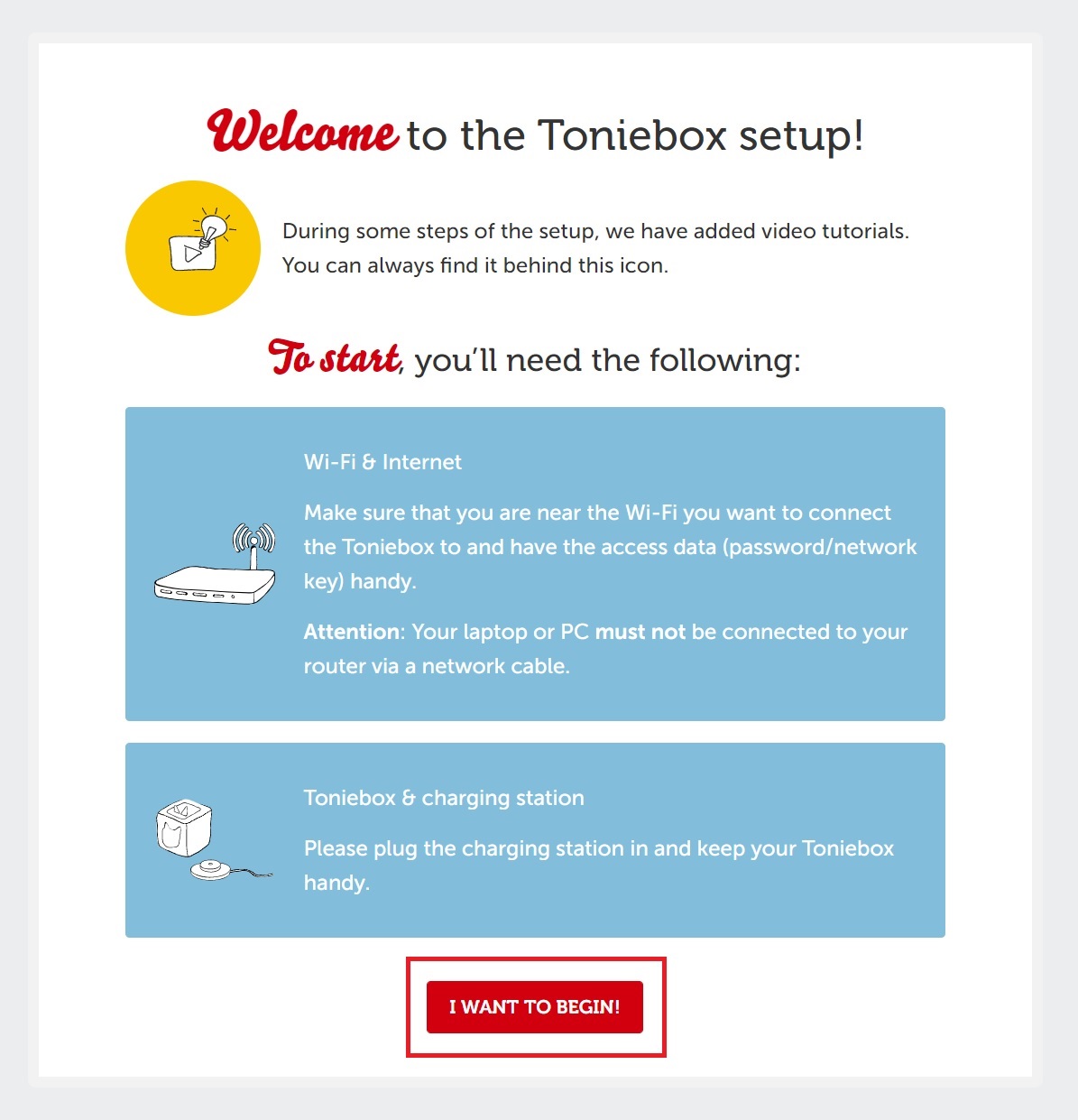 How do I set up a Toniebox 1? – tonies® Support