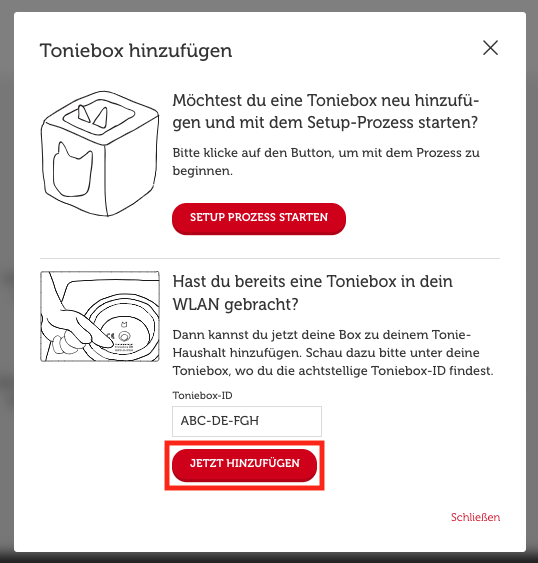Die Toniebox 1 befindet sich bereits in einem anderen Haushalt – tonies ...