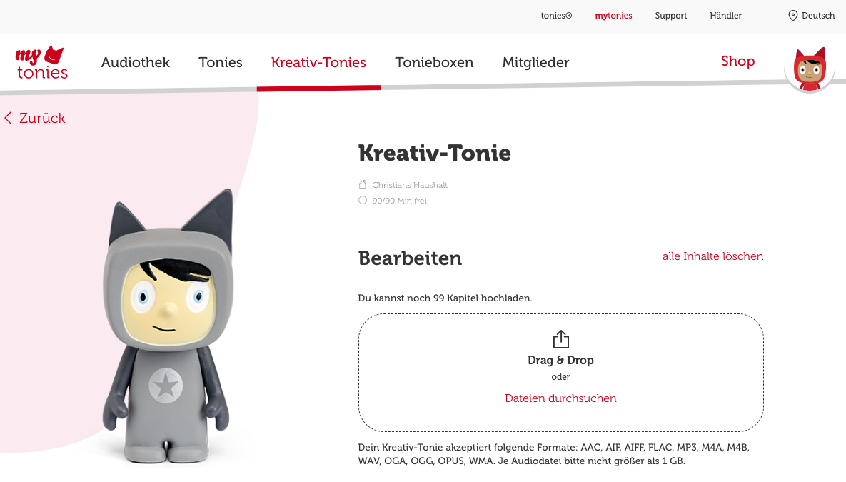Wie bespiele ich meinen Kreativ Tonie? – tonies® Support